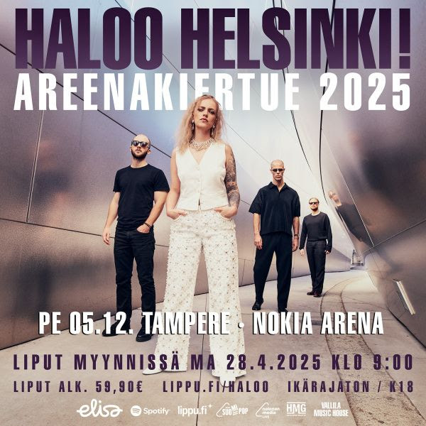 Haloo Helsinki! areenakiertueelle – Mesta.net