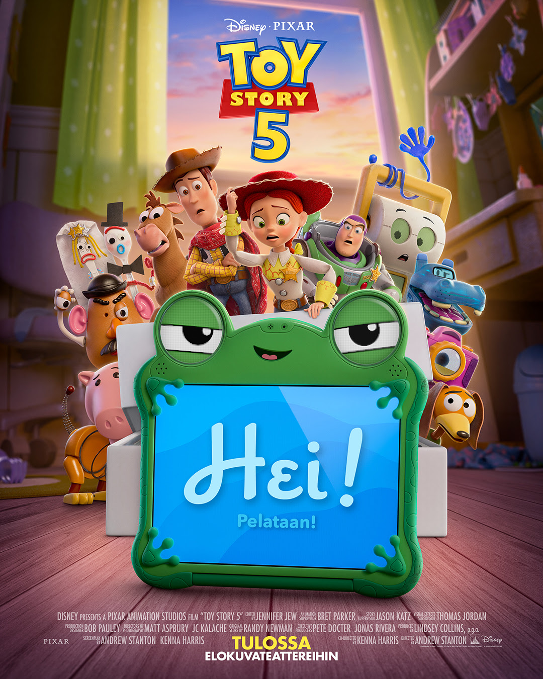 Toy Story 5:n uusina suomeksi puhuttuina ääninä mm. Viki Konssi, Sari ...